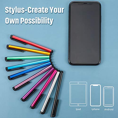 Outus 40 Pieces Stylus Pens Capacitive Slim Stylus Pens for Universal Touch Screens Devices, Compatible with iPhone, iPad, Tablet (Multicolor)