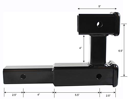 MAXXHAUL 50248 Dual Hitch Extension with Single Post