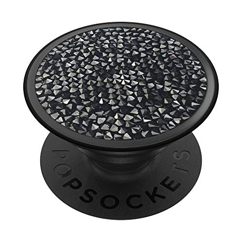 Black Graphic Printed Crystals Image - Not Real PopSockets PopGrip: Swappable Grip for Phones & Tablets