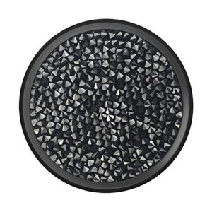 Black Graphic Printed Crystals Image - Not Real PopSockets PopGrip: Swappable Grip for Phones & Tablets