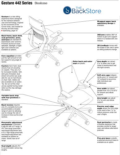 Steelcase Gesture Office Desk Chair with Headrest in Elmosoft Genuine Saddle L147 Leather Plus Lumbar Support High Platinum Metallic Frame with Seagull Seat/Back Merle Arms (Light/Light)