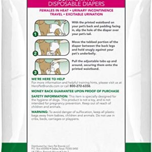 Vet's Best Comfort Fit Dog Diapers | Disposable Female Dog Diapers | Absorbent with Leak Proof Fit | Large/X-Large, 30 Count