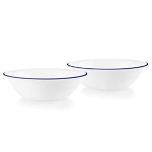 corelle style chip resistant 2qt (1.9l) rimmed bowl blue 2-pack, model: n/a