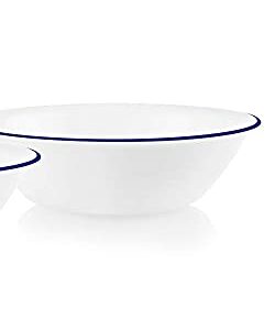 Corelle Style Chip Resistant 2qt (1.9L) Rimmed Bowl Blue 2-Pack, Model: N/A