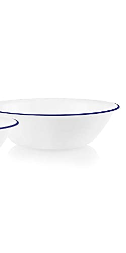 Corelle Style Chip Resistant 2qt (1.9L) Rimmed Bowl Blue 2-Pack, Model: N/A