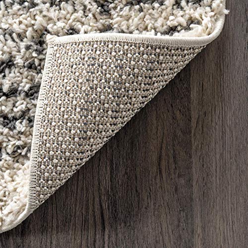 nuLOOM Scarlette Abstract Diamonds Shag Area Rug, 7' 10" x 10', Off-white