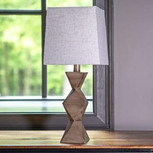 decor therapy knox stacked diamond lamp, desert brown (tl21291)