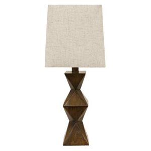 Decor Therapy Knox Stacked Diamond Lamp, Desert Brown (TL21291)