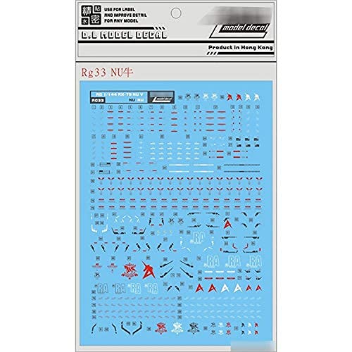 Model Decal WaterSlide Decal Stickers Fits RG 1/144 RX-93 Nu Model Kit Modeling DIY