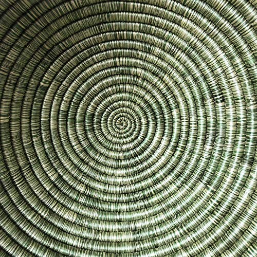 African Basket: Musebeya/Rwanda Basket/Woven Bowl/Sisal & Sweetgrass Basket/Green, Citron