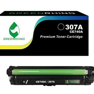 GREENRHINO Remanufactured Toner Cartridge Replacement for HP 307A CE740A CP5200 CP5220 CP5225 CP5225dn CP5225n (Black, 1-Pack)