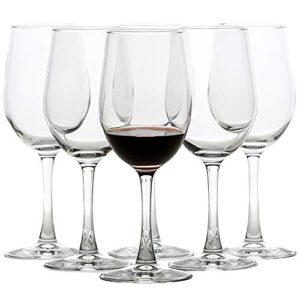 umi umizili 12 ounce - set of 6, all-purpose classic durable red/white wine glasses