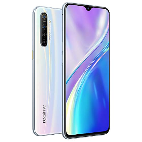 realme XT (128GB, 8GB RAM) 6.4" AMOLED, 64MP Quad Camera, Snapdragon 712, Dual SIM GSM Unlocked, US + Global 4G LTE International Model - RMX1921 (Pearl White, 128GB + 64GB SD + Case Bundle)