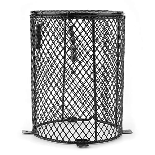 Tnfeeon Reptile Lamp Cover, Reptile Heating Lamp Lampshade Anti Scald Lamp Mesh Cover for Pet Reptile Amphibian Snake Lizard Turtle(Cylinder)