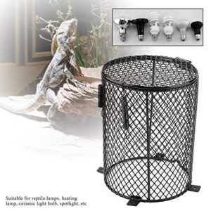 Tnfeeon Reptile Lamp Cover, Reptile Heating Lamp Lampshade Anti Scald Lamp Mesh Cover for Pet Reptile Amphibian Snake Lizard Turtle(Cylinder)