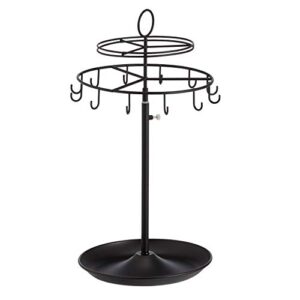 amazon basics spinning jewelry tree stand - black