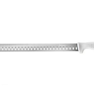 Bleteleh Extra-Long 15-inch blade slicing knife Granton Edge, White Handle