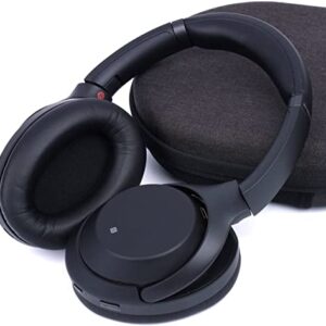 SOULWIT Professional Earpads Cushions Replacement for Sony WH-1000XM3 (WH1000XM3) Over-Ear Headphones, Ear Pads with Softer Protein Leather, Noise Isolation Memory Foam, Added Thickness (Black)