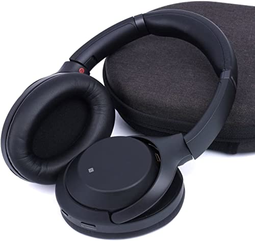 SOULWIT Professional Earpads Cushions Replacement for Sony WH-1000XM3 (WH1000XM3) Over-Ear Headphones, Ear Pads with Softer Protein Leather, Noise Isolation Memory Foam, Added Thickness (Black)