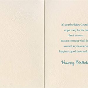 Designer Greetings Three Party Horns and Swirling Dots Birthday Card for Grandson