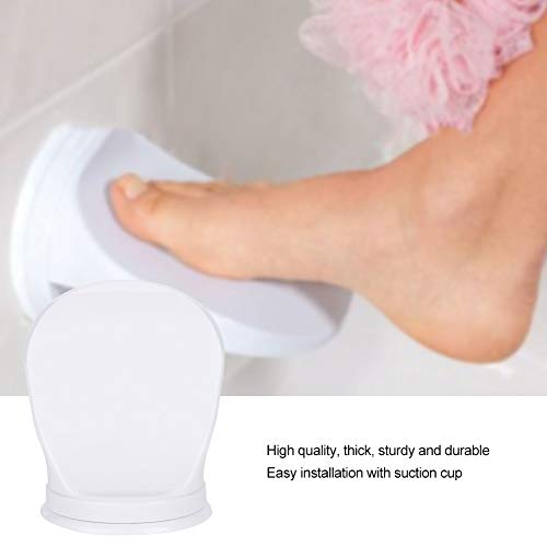 Maxmartt Shower Foot Rest, Non-Slip Suction Cup Plastic Bathroom Shower Shaving Leg Aid Foot Rest for Home Hotel Use