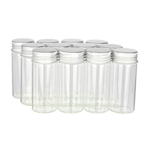 Magic Season Decorative Glass Bottles (12 Pcs w/Aluminum Cap / 1 fl oz)