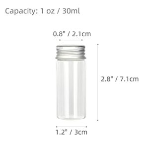 Magic Season Decorative Glass Bottles (12 Pcs w/Aluminum Cap / 1 fl oz)