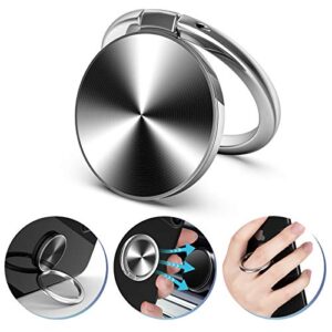 oribox phone ring holder finger kickstand,metal grip holder for magnetic car mount compatible with all iphone 12 pro max/12pro/12/12 mini/11 pro max/11,for samsung galaxy, silver