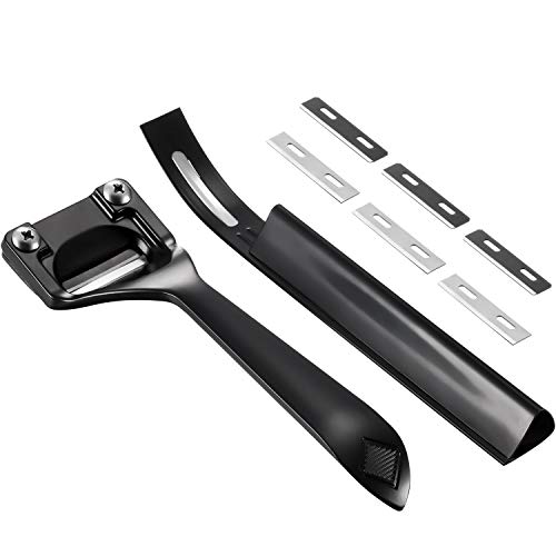 Metal Leather Skiver and Safety Beveler DIY Cutting Tool Kits with 6 Pieces Skiver Blades for Leather Craft DIY and Leather Making