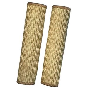 cat scratcher sisal mat beige rug - 2 pack x 16” x 12” each - natural scratch pad velcro furniture carpets sofas protectors