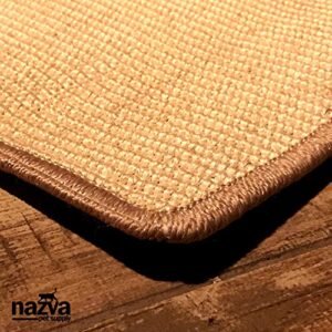 Cat Scratcher Sisal Mat Beige Rug - 2 Pack x 16” x 12” Each - Natural Scratch Pad Velcro Furniture Carpets Sofas Protectors