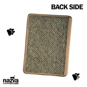 Cat Scratcher Sisal Mat Beige Rug - 2 Pack x 16” x 12” Each - Natural Scratch Pad Velcro Furniture Carpets Sofas Protectors