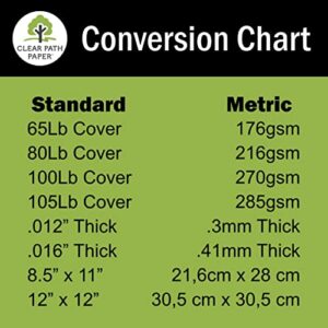 White Cardstock - 12 x 12 inch - 80Lb Cover - 50 Sheets - Clear Path Paper