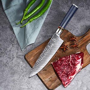 WeKit Chef Knife 8 Inch, Damascus Chef Knife Japanese VG10 Kitchen Knife Sharpest 67-Layer High Carbon Stainless Steel knife, Pro Cooking Knife, Meat Cutting Gyuto Chef Knife with Sheath