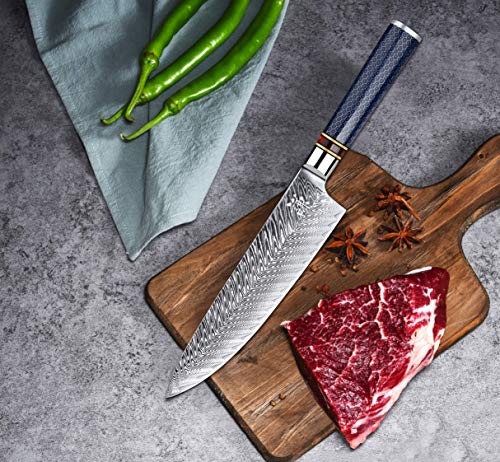 WeKit Chef Knife 8 Inch, Damascus Chef Knife Japanese VG10 Kitchen Knife Sharpest 67-Layer High Carbon Stainless Steel knife, Pro Cooking Knife, Meat Cutting Gyuto Chef Knife with Sheath