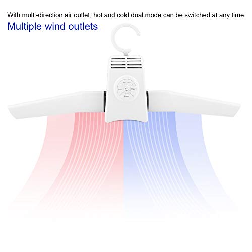 Portable Clothes Dryer - Electric Clothes and Shoe Drying Hanger Foldable Clothes Dryer with Cold/Hot Drying and Timer Dryer Rack Machine US Plug 110-240V for Socks, Bras, Lingerie, Clothes, Sturdy