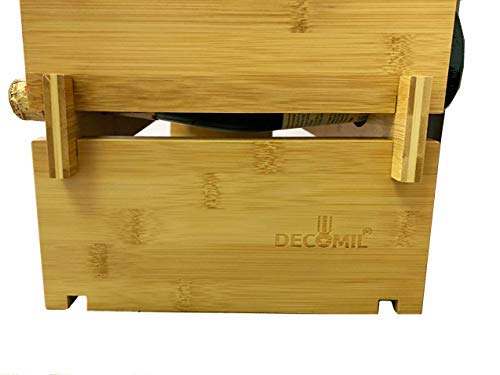 DECOMIL 72 Bottle Stackable Modular Wine Rack Wine Storage Rack Solid Bamboo Wine Holder Display Shelves, Wobble-Free (Eight-Tier, 72 Bottle Capacity)