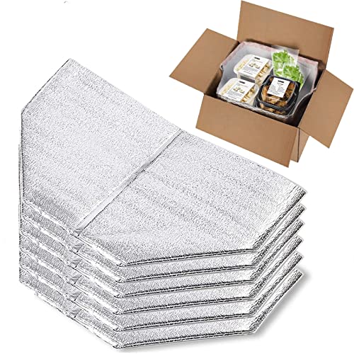 Smilco Reusable Insulation Bags Thermal Box Liners 13 x 8.5 x 12 Metalized Box Liners 6 PCS for Lunch Box Shopping Bag Insulation Lining Waterproof Insulation Package