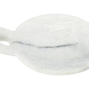 Creative Co-Op Small Marble Handle Dish, 4", White