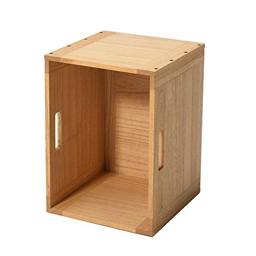 KIRIGEN Stackable Wood Storage Cube/Basket/Bins Organizer for Home Books Clothes Toy Modular Open Cubby Storage System - Office Cubical Bookcase Closet Shelves C26-NA