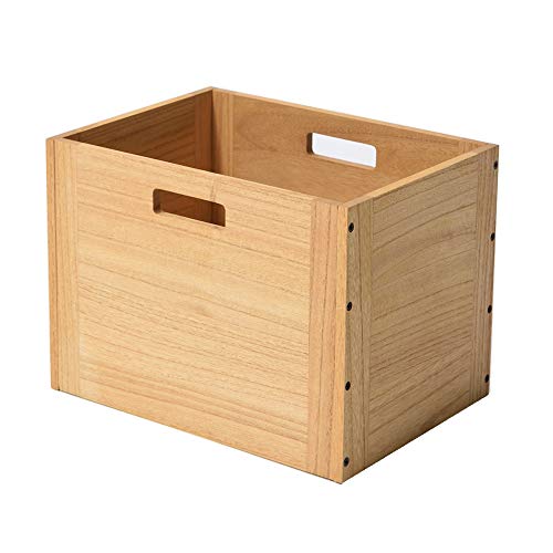 KIRIGEN Stackable Wood Storage Cube/Basket/Bins Organizer for Home Books Clothes Toy Modular Open Cubby Storage System - Office Cubical Bookcase Closet Shelves C26-NA