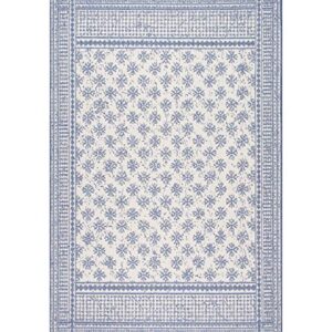 nuLOOM Jardine De Millefleurs Indoor/Outdoor Area Rug, 6' x 9', Blue