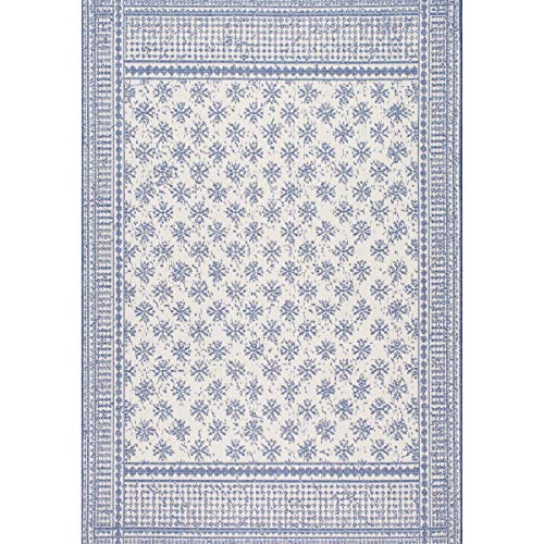 nuLOOM Jardine De Millefleurs Indoor/Outdoor Area Rug, 6' x 9', Blue