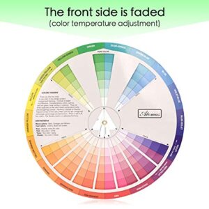 Creative Color Wheel, Paint Mixing Learning Guide Art Class Teaching Tool for Makeup Blending Board Chart Color Mixed Guide Mix Colours (9.25inch)