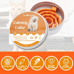 Calming Collar for Cats - 2 Pack Adjustable Natural Pheromone Kitten Collars Reduce Anxiety