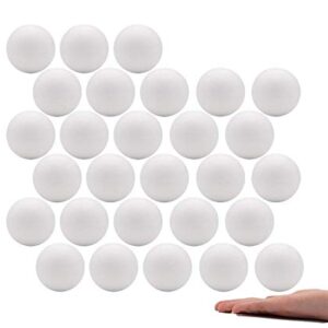 Crafare 2 Inch 56pc White Foam Balls Polystyrene for Crafts Supplies and Holiday DIY School Projects Decoration