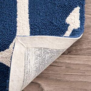 nuLOOM Despina Hand Hooked Indoor/Outdoor Accent Rug, 2' x 4', Navy