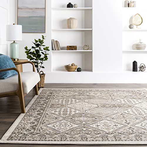 nuLOOM Becca Vintage Tile Runner Rug, 2' 6" x 6', Beige