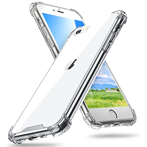 ORIbox ORIbox Case Compatible with iPhone SE Case 2022/2020, Compatible with iPhone 7/8 Case, Polycarbonate with 4 Corners Shockproof Protection Clear