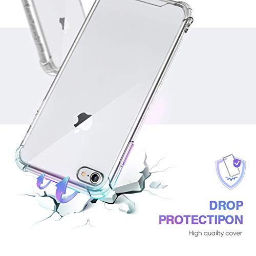 ORIbox ORIbox Case Compatible with iPhone SE Case 2022/2020, Compatible with iPhone 7/8 Case, Polycarbonate with 4 Corners Shockproof Protection Clear